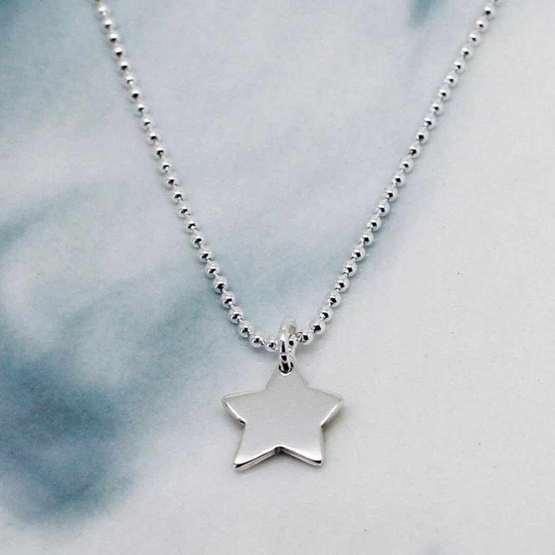 Small Star Necklace sterling Silver - Etsy