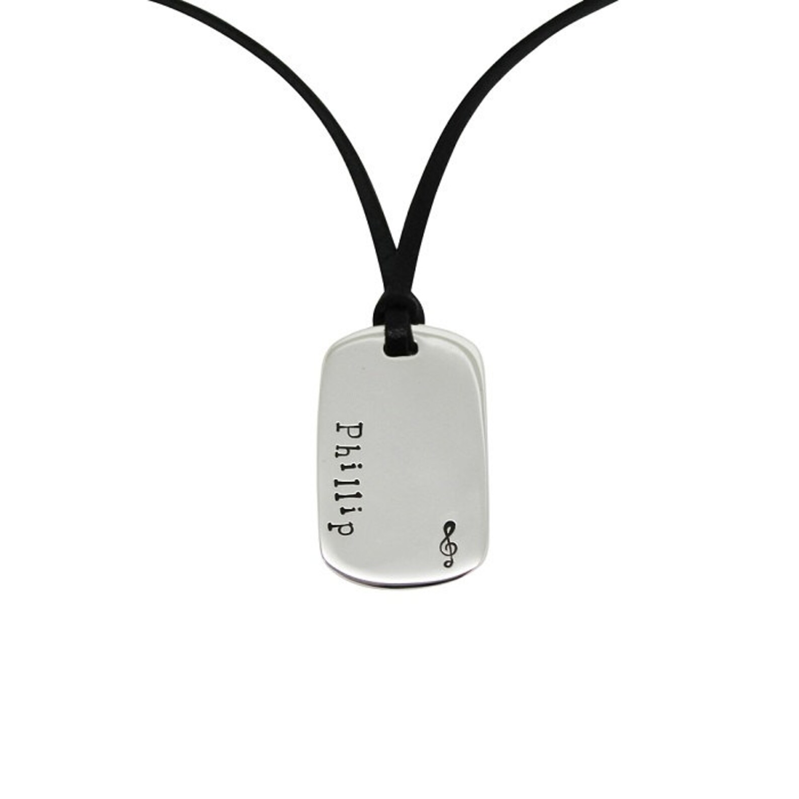 Personalised Sterling Silver Dog Tag Pendant - Etsy