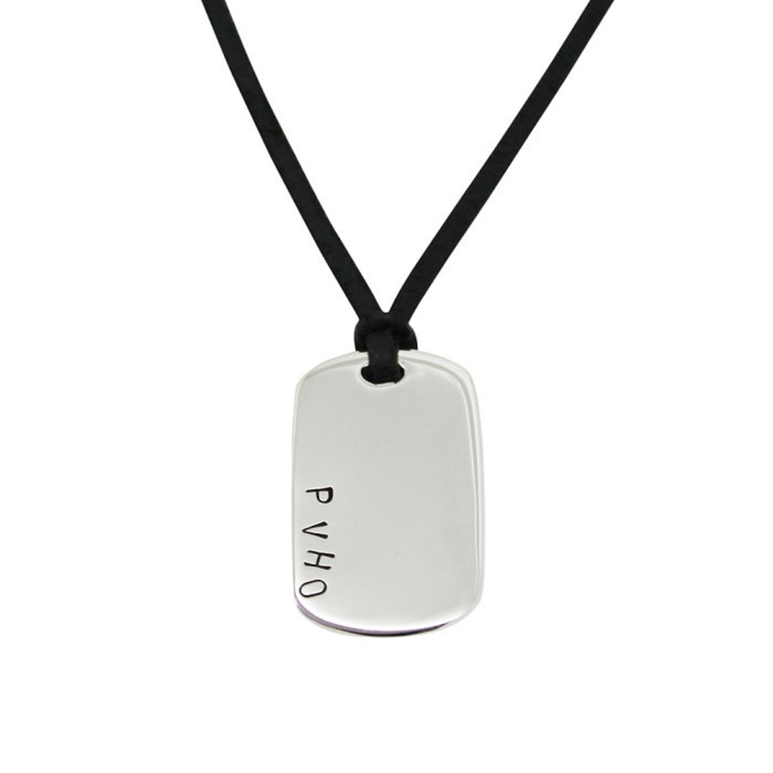 Personalised Sterling Silver Dog Tag Pendant - Etsy