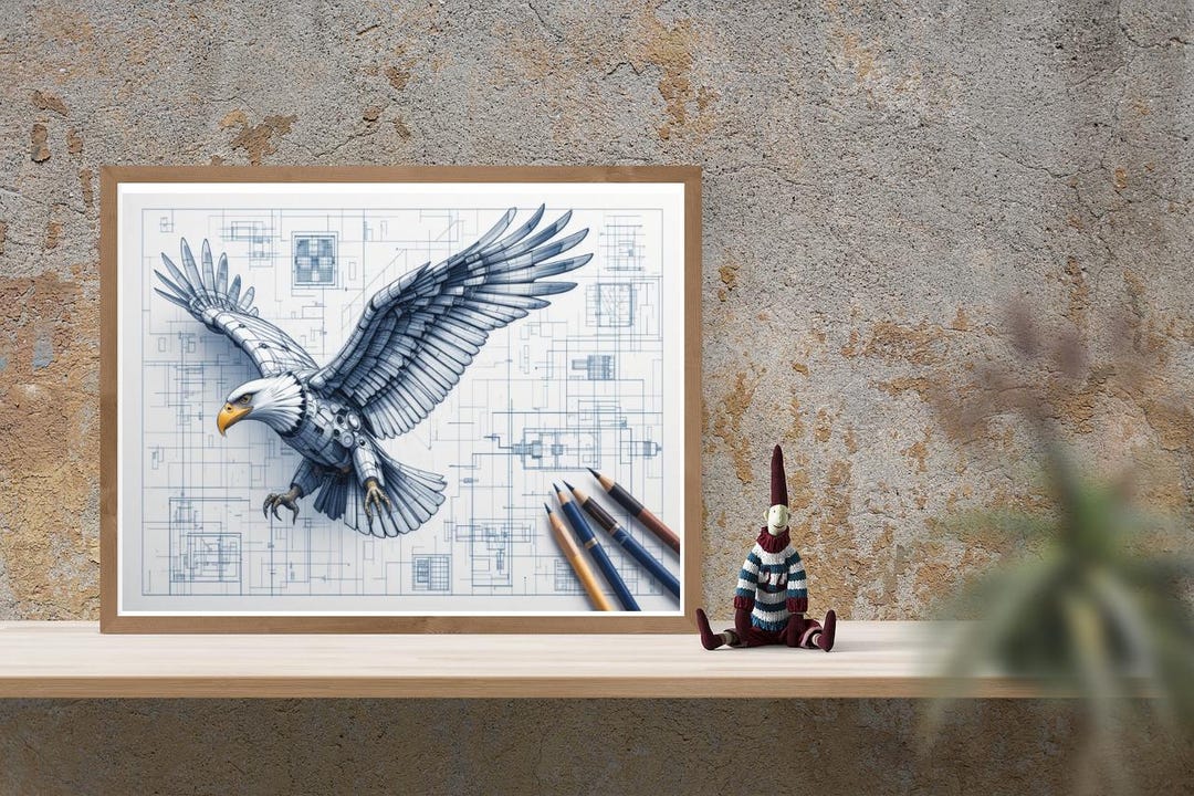 Mechanical Hawk(8 Sets), Drawings & Paintings | Digital Art Prints ...