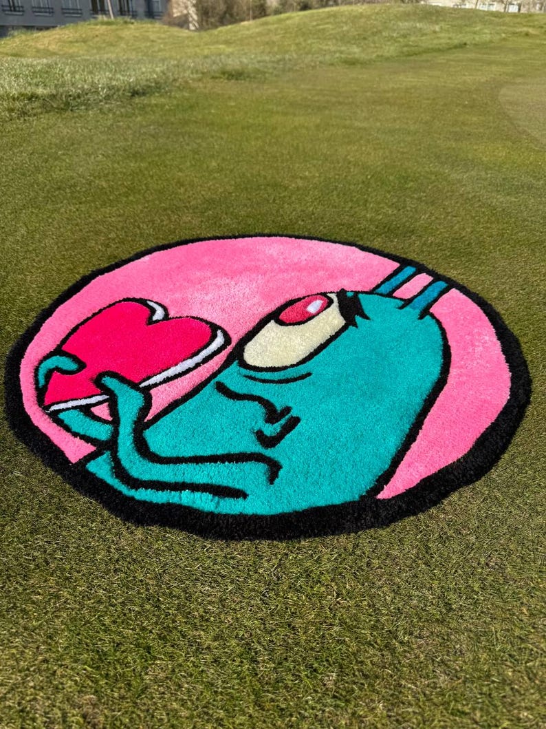 Plankton Spongebob Rug, Handmade Rug, Tufted Rug, Custom Rug, Home ...