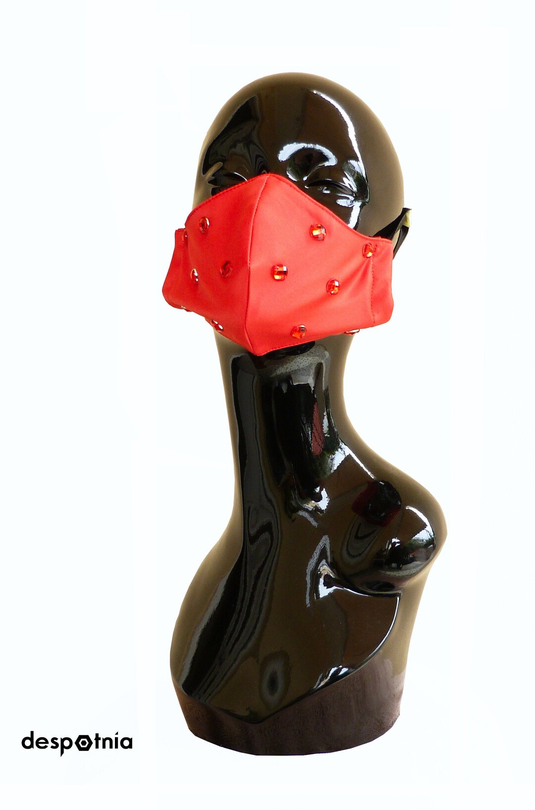 Pride Red Satin Mask / Burning Man Mask/ Fetish Mask/ Burlesque Mask ...