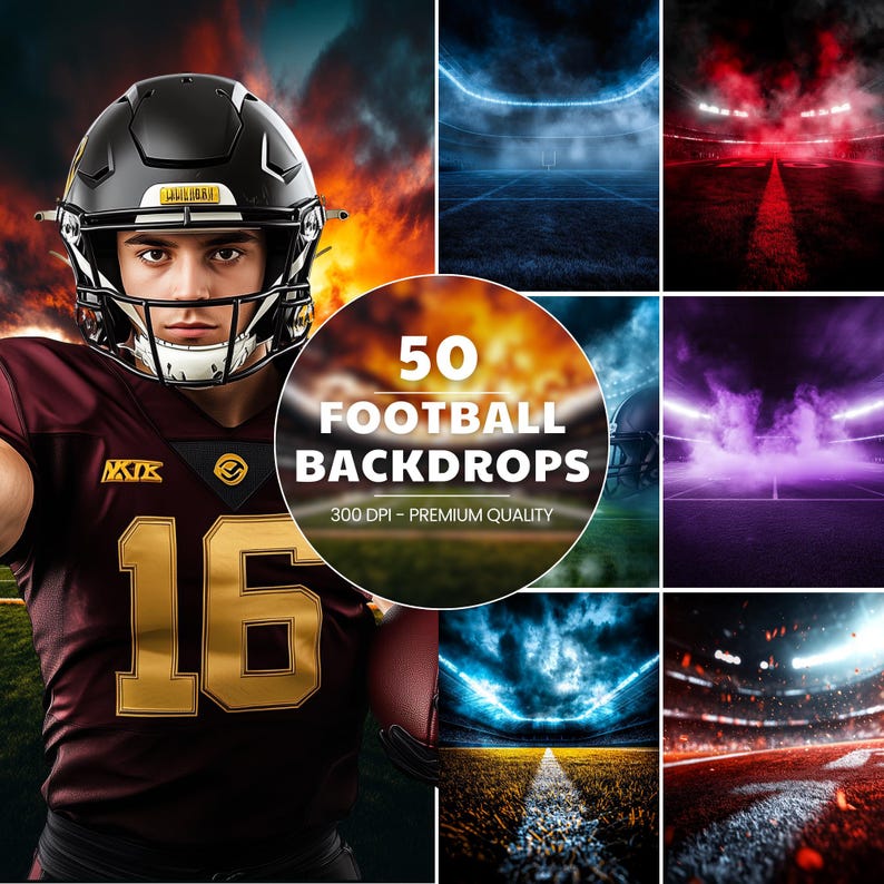 50 Football Stadium Backdrops: 8K High-resolution (digital Download) - Etsy