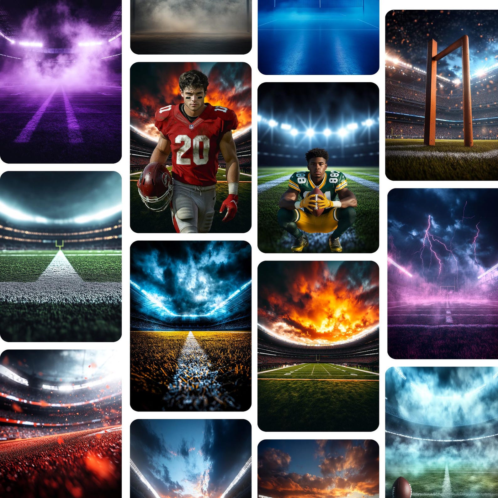 50 Football Stadium Backdrops: 8K High-resolution (digital Download) - Etsy
