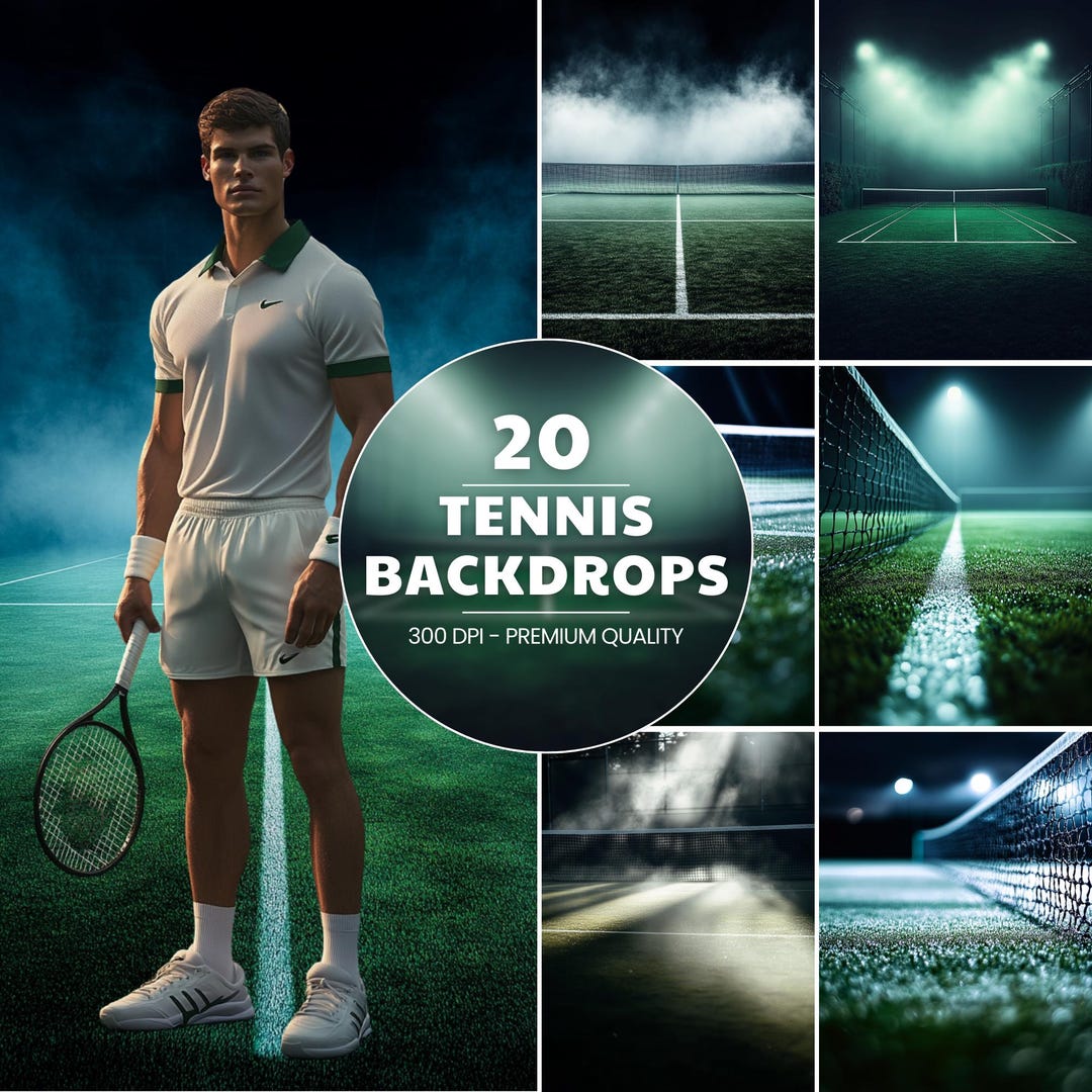 20 Tennis Background Sport Digital Backdrop Tennis Backdrop Sports ...