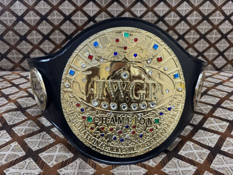 IWGP World Heavyweight Championship Replica Belt, 2MM Brass & Leather ...