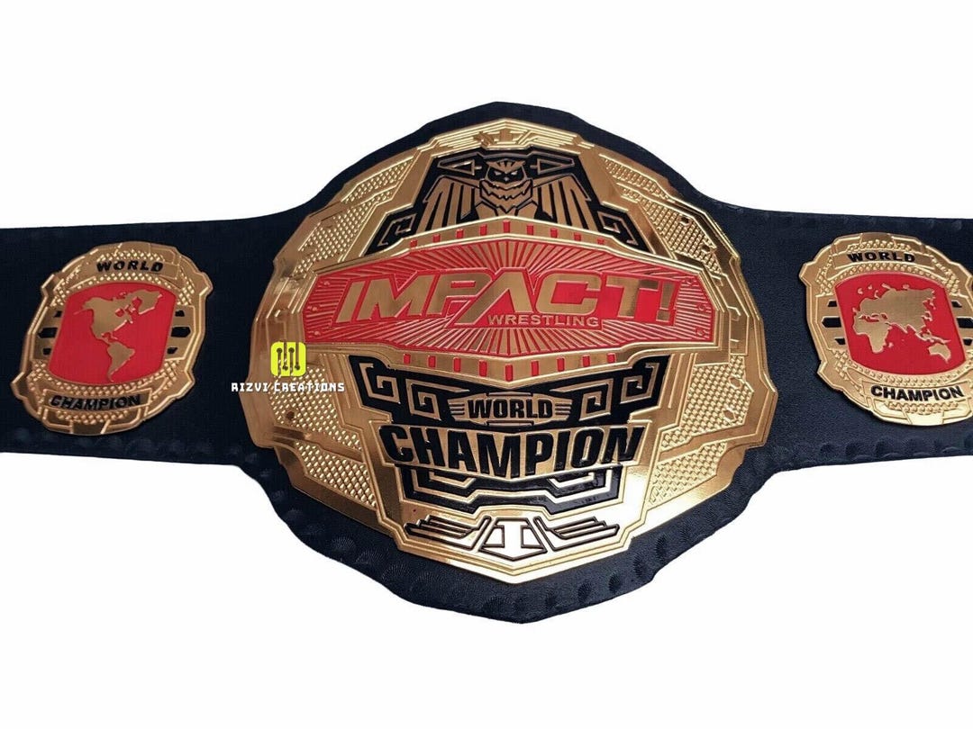 TNA Impact World Wrestling Championship Title Belt RED Adult Size ...