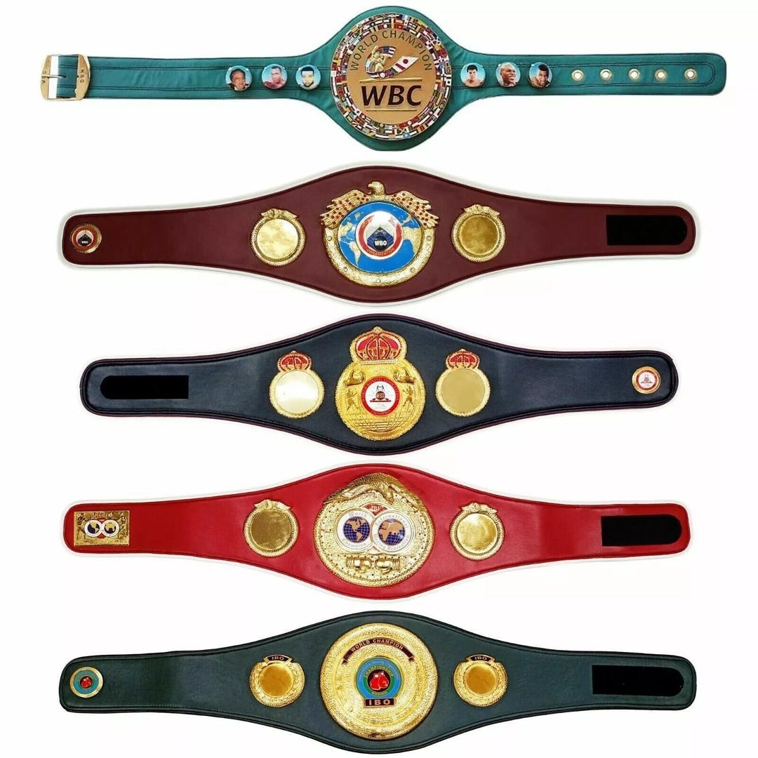 Wbc, Ibf, Ibo, Wbo, Wba Set of All Boxing Championship Title Belts ...