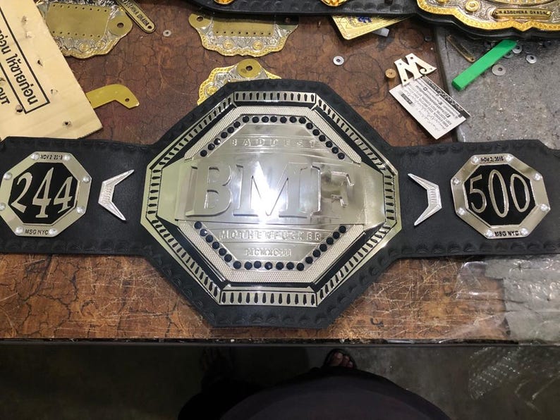 BMF World Heavyweight Championship Replica Belt: Brass & Leather - Etsy