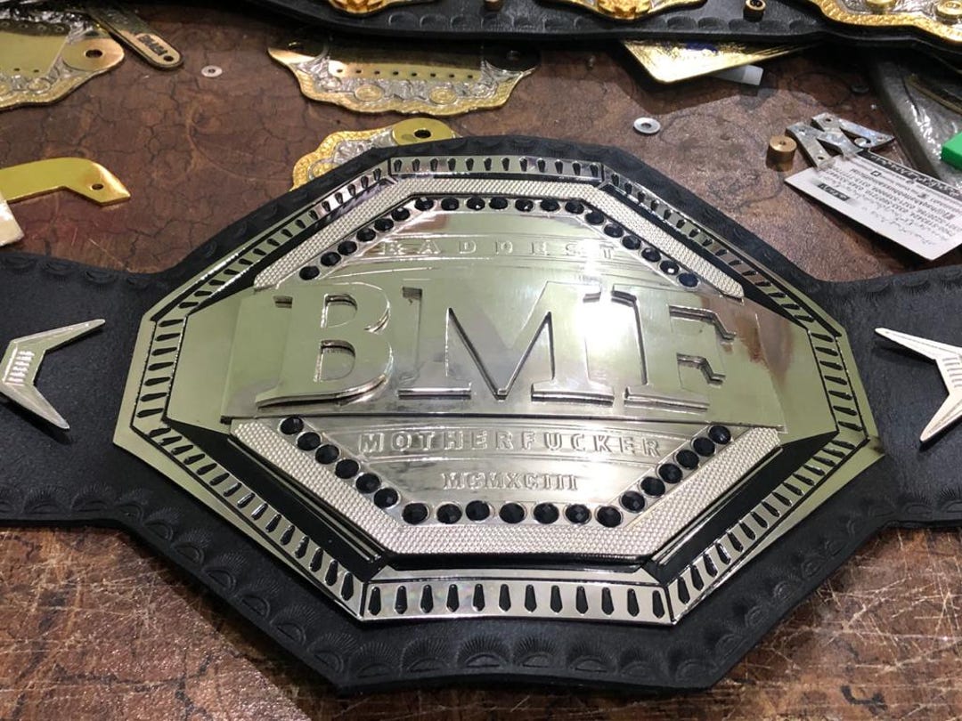 BMF World Heavyweight Championship Replica Belt: Brass & Leather - Etsy