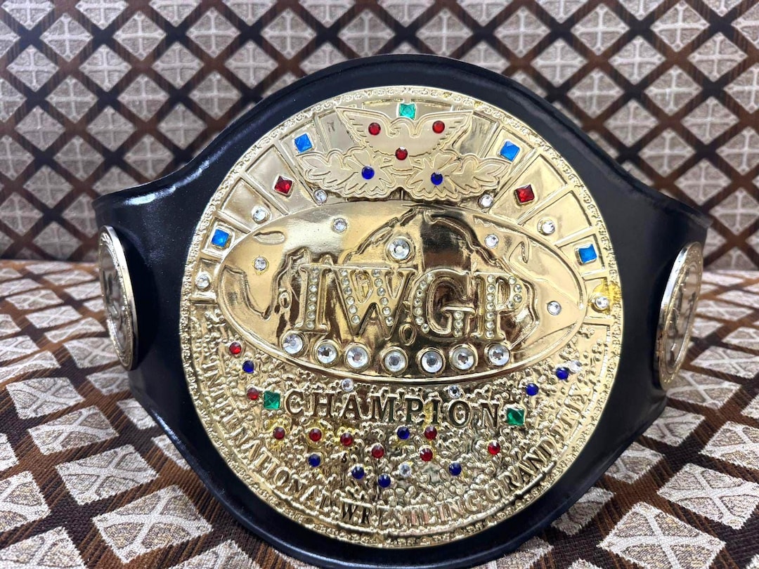 IWGP World Heavyweight Championship Replica Belt, 2MM Brass & Leather ...