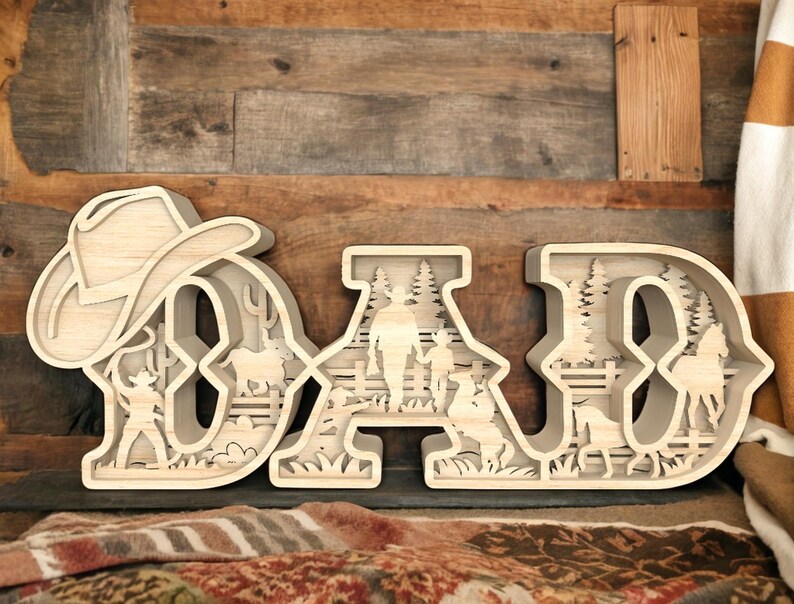 Personalized Dad Multilayer for Laser Cut , Digital Files Unique - Etsy