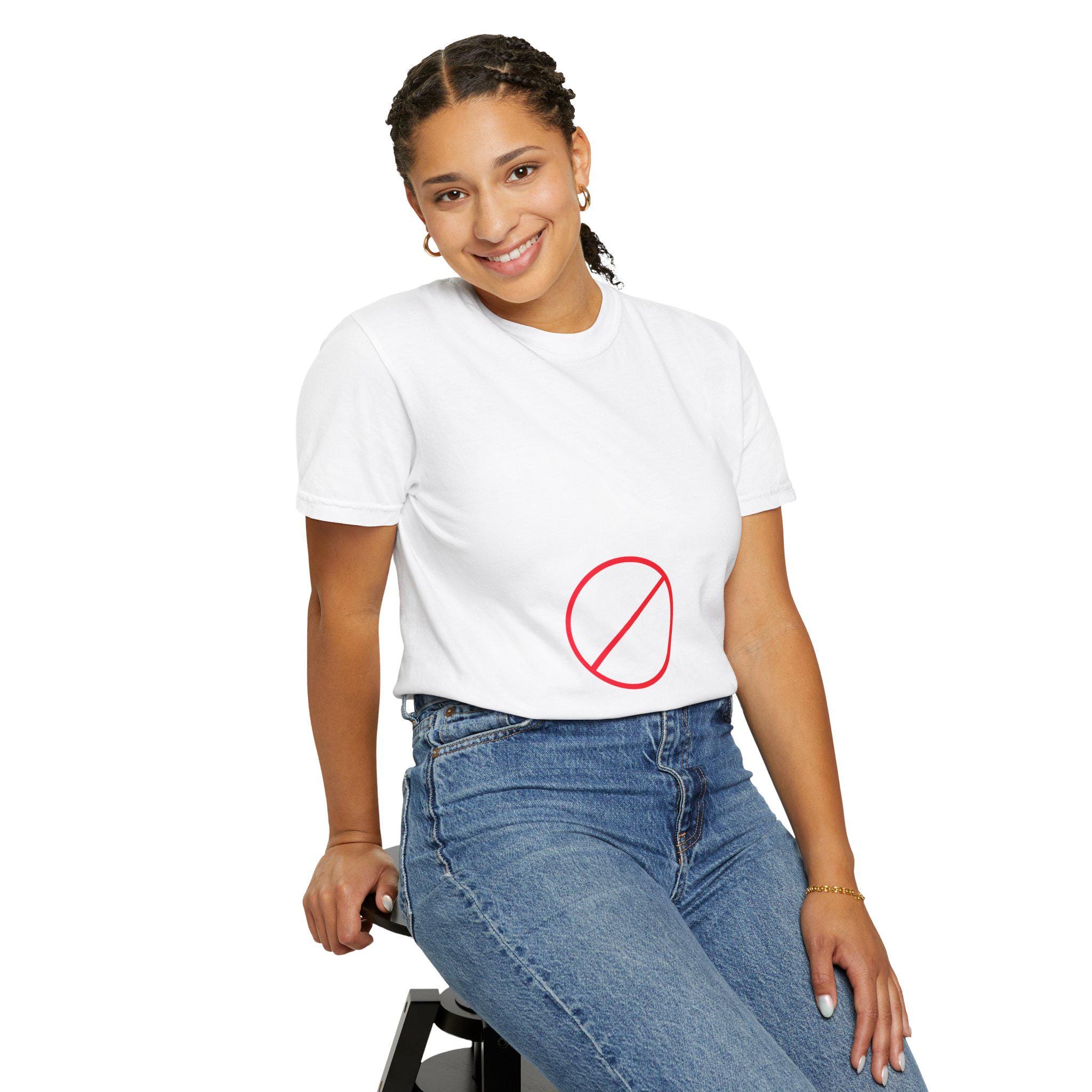 Red Prohibition Circle T-shirt | Minimal Graphic Tee - Etsy Canada