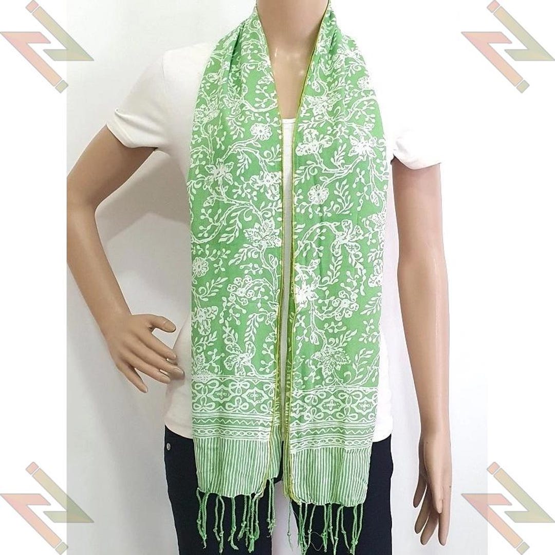 Elegant Ethnic Batik Scarf – Timeless Tradition, Cotton Comfort - Etsy