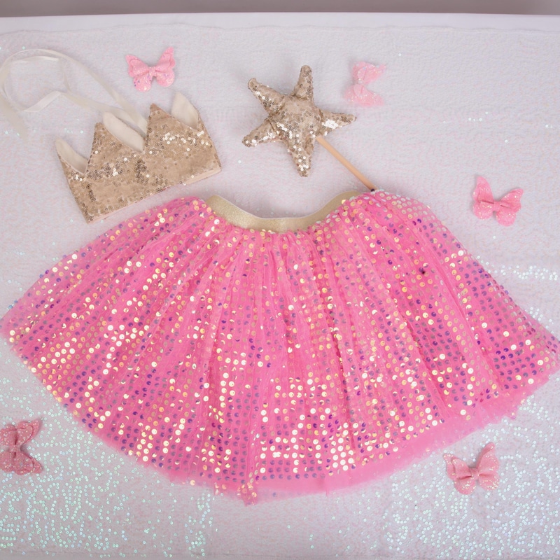 Sparkle Pink Skirt - Etsy UK
