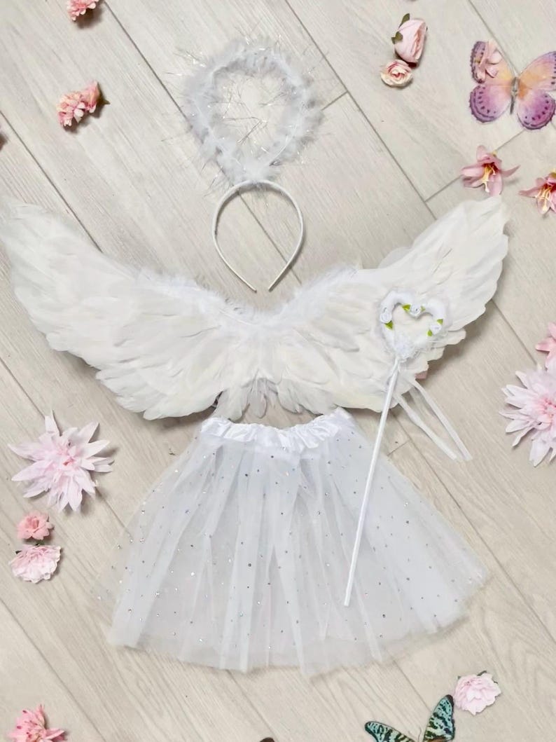 Real Feather Angel Wings for Children. Perfect for Nativity Costumes ...