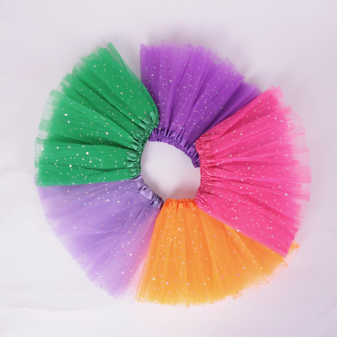 Girls Tutus in Pink, Orange, Green, Black, Purple, Lavender and White ...