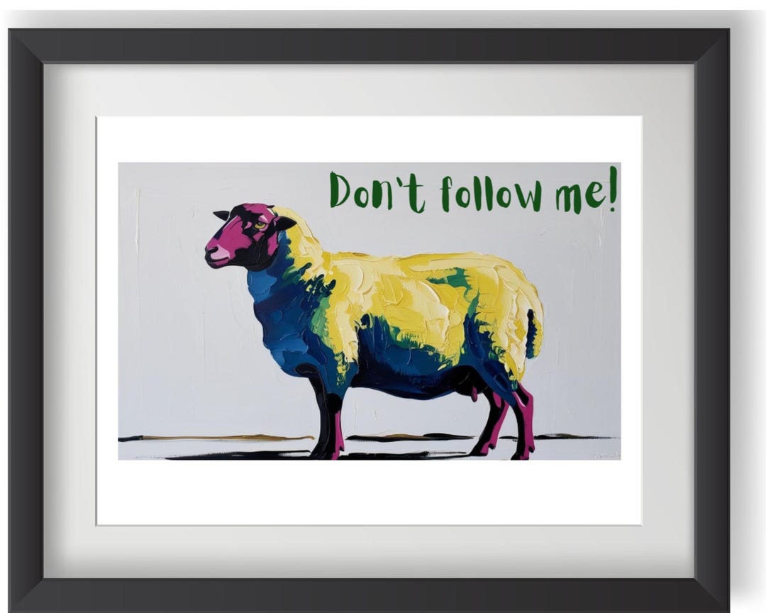 Abstract Art, Sheep, Abstract Oil Painting, Digital Print, Abstract ...