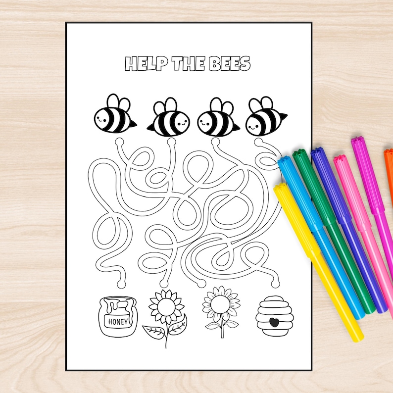 Bee Maze Activity | Emotional Regulation & Mindfulness Activity - Etsy ...