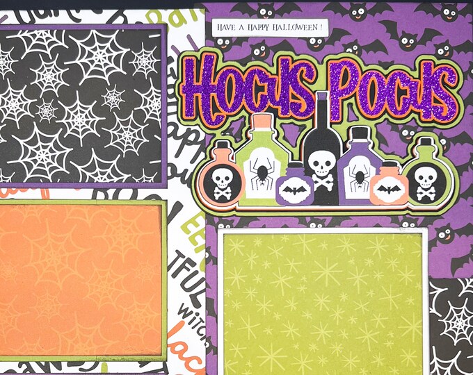 HOCUS POCUS 12x12 Double Pre-made Scrapbook 2-page Layout HALLOWEEN - Etsy