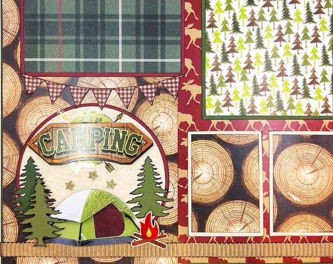 HO HO HO 12x12 Double Premade Scrapbook 2-page Layout Christmas - Etsy