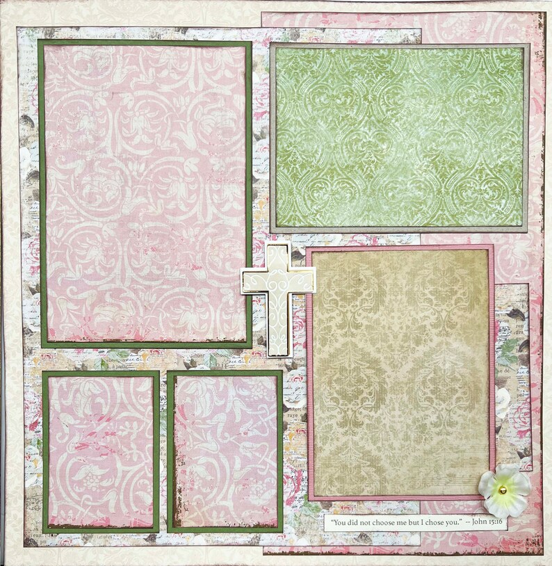 MY CONFIRMATION 12x12 DOUBLE Pre-made Scrapbook 2-page Layout - Etsy