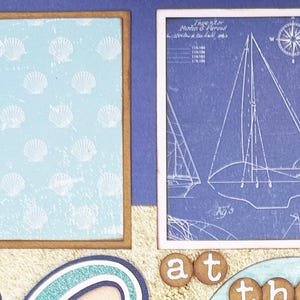 AT THE BEACH 12x12 Double Premade 2-page Scrapbook Layout Vacation ...