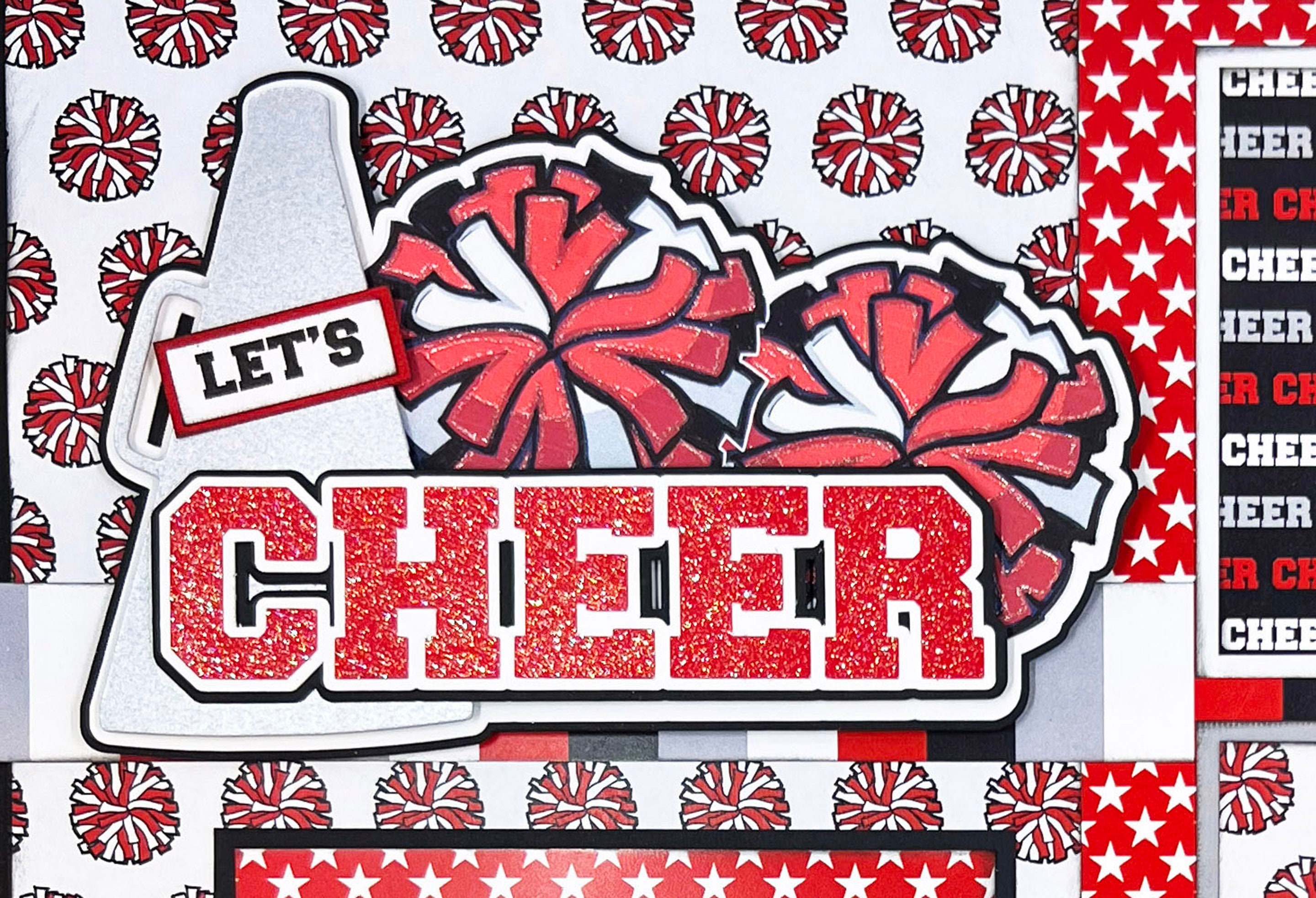 LET'S CHEER 12x12 DOUBLE Premade Scrapbook 2-page Layout - Etsy