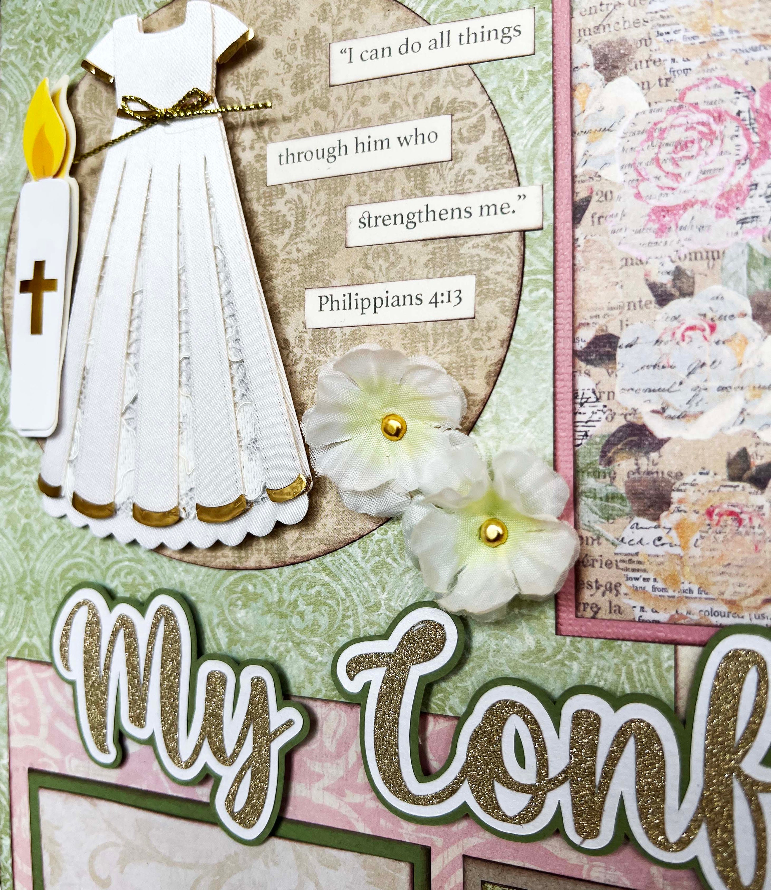 MY CONFIRMATION 12x12 DOUBLE Pre-made Scrapbook 2-page Layout - Etsy