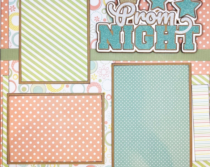 PROM NIGHT 12x12 Double Pre Made Scrapbook 2-page Layout DANCE - Etsy