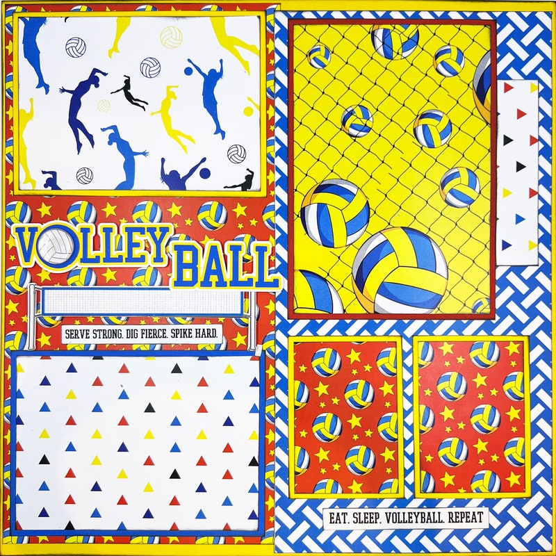 Volleyball Scrapbook Pages - Etsy