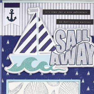 SAIL AWAY 12x12 Double Premade Scrapbook 2-page Layout Cruise Vacation ...