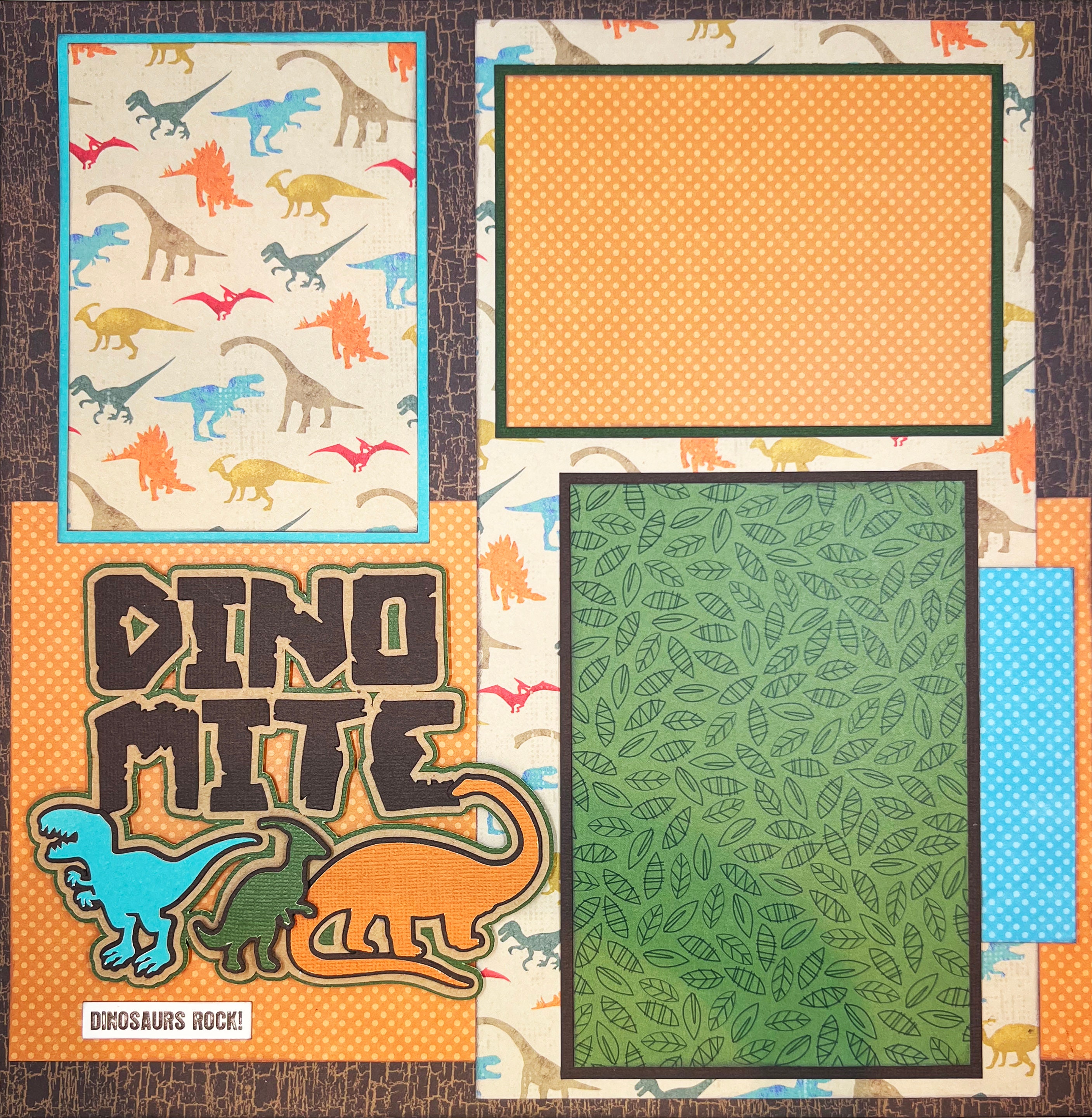 DINOMITE 12x12 Premade Dinosaur Scrapbook Page Layout DINOSAURS - Etsy