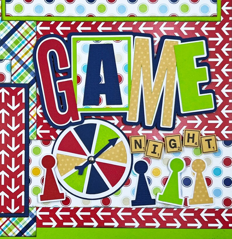 GAME NIGHT 12x12 Premade Scrapbook Page Layout - Etsy