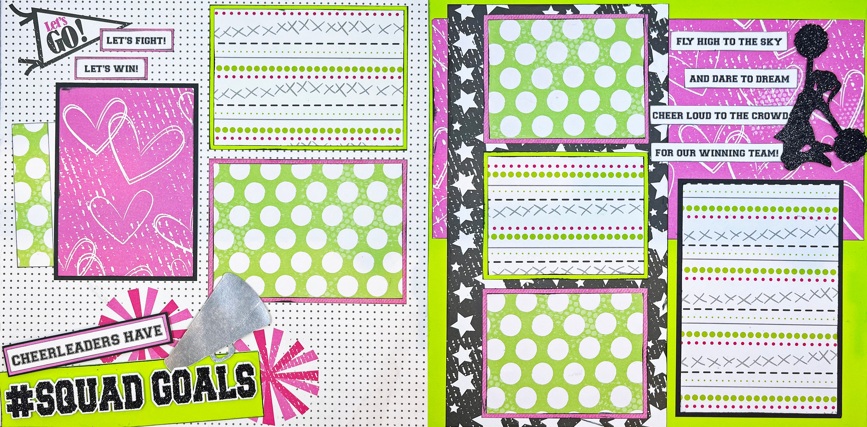 CHEERLEADERS Have SQUAD GOALS 12x12 Double Premade Scrapbook - Etsy