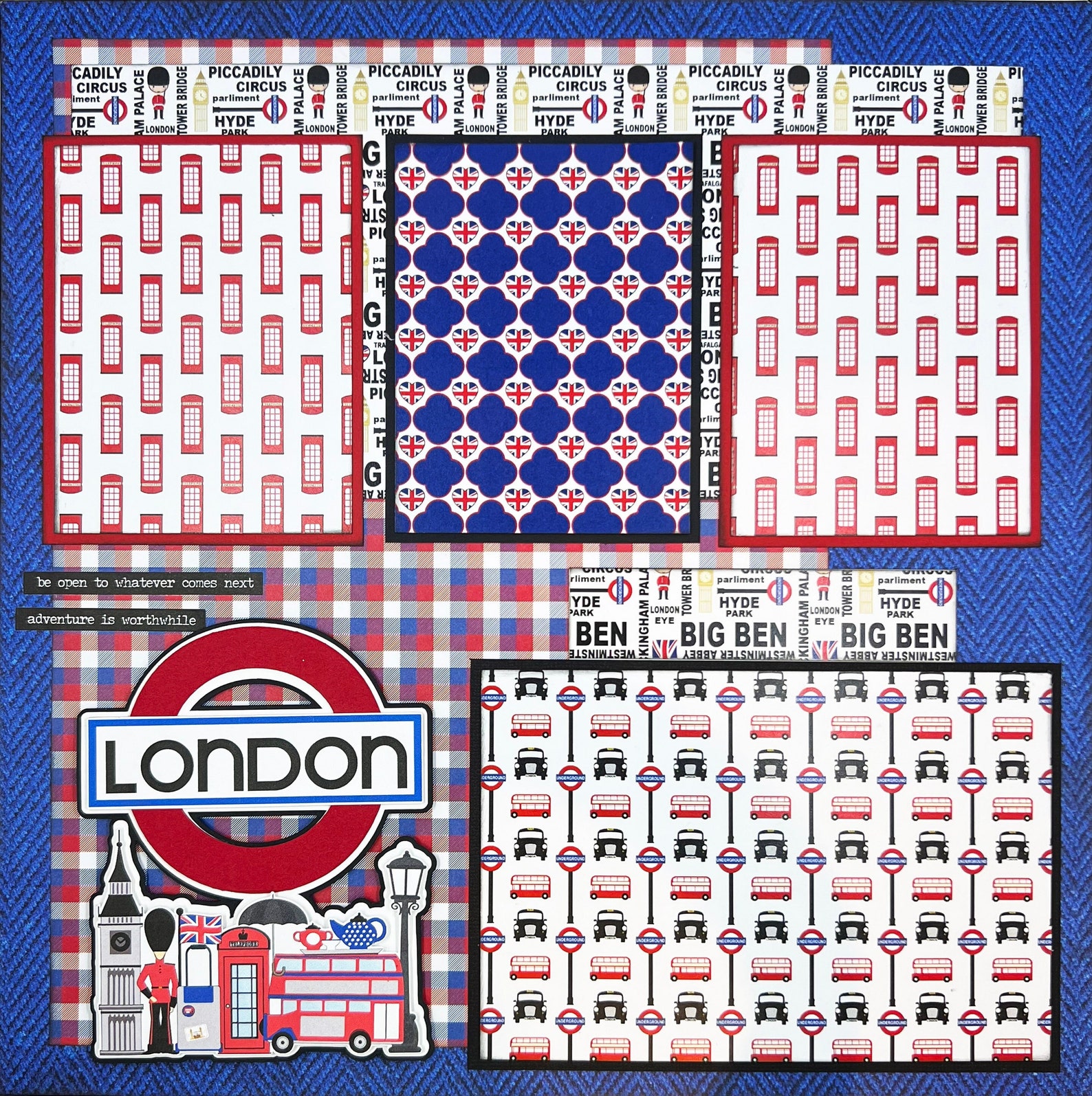 LONDON Premade 12x12 Scrapbook Page Layout ENGLAND - Etsy