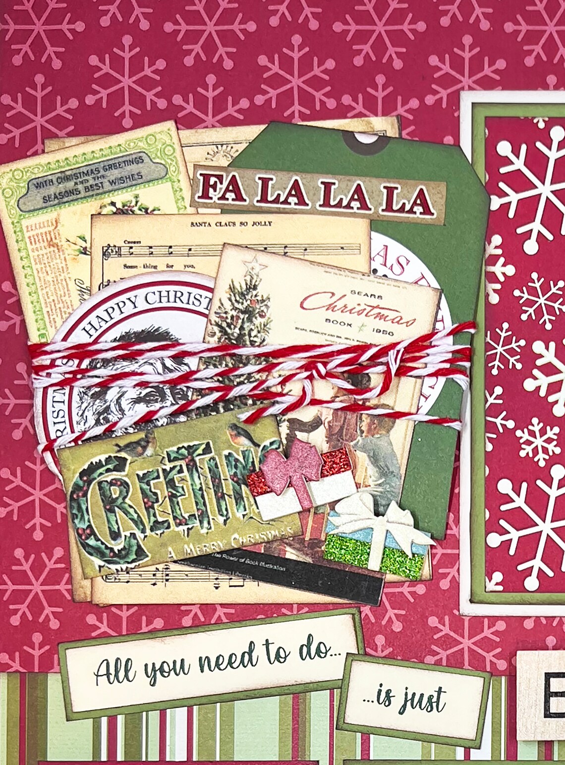 JUST BELIEVE 12x12 Pre-made Scrapbook Layout CHRISTMAS - Etsy
