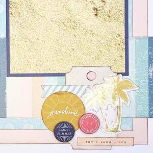 AT THE BEACH 12x12 Double Premade 2-page Scrapbook Layout Vacation ...