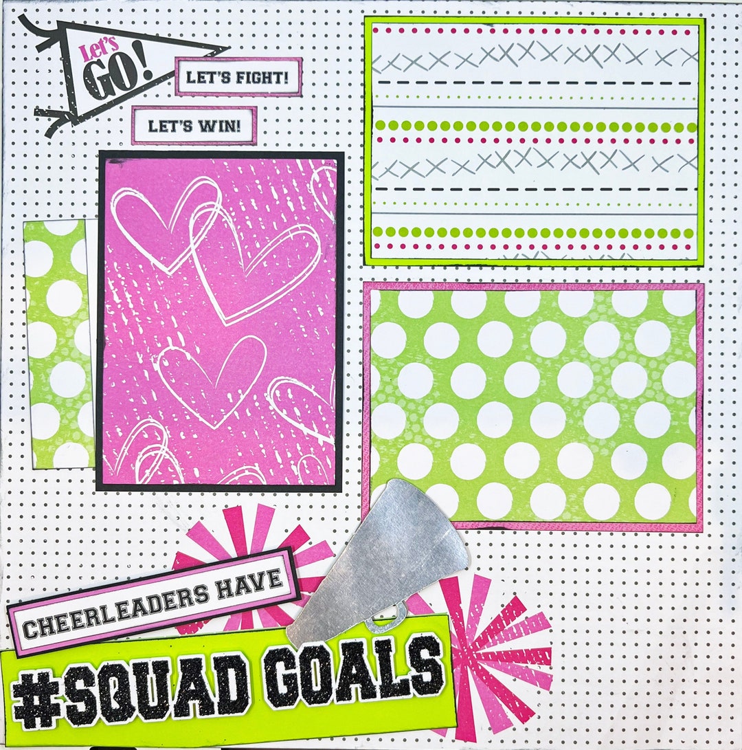 CHEERLEADERS Have SQUAD GOALS 12x12 Double Premade Scrapbook - Etsy