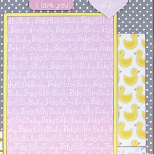BABY 12x12 Pre-made Scrapbook Page Newborn Girl - Etsy