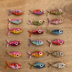 Beaded Fish Charm Necklace Accessories Fish Charm Seed Beads Beads ...