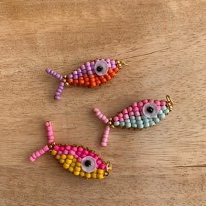 Beaded Fish Charm Necklace Accessories Fish Charm Seed Beads Beads ...