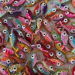 Beaded Fish Charm Necklace Accessories Fish Charm Seed Beads Beads ...