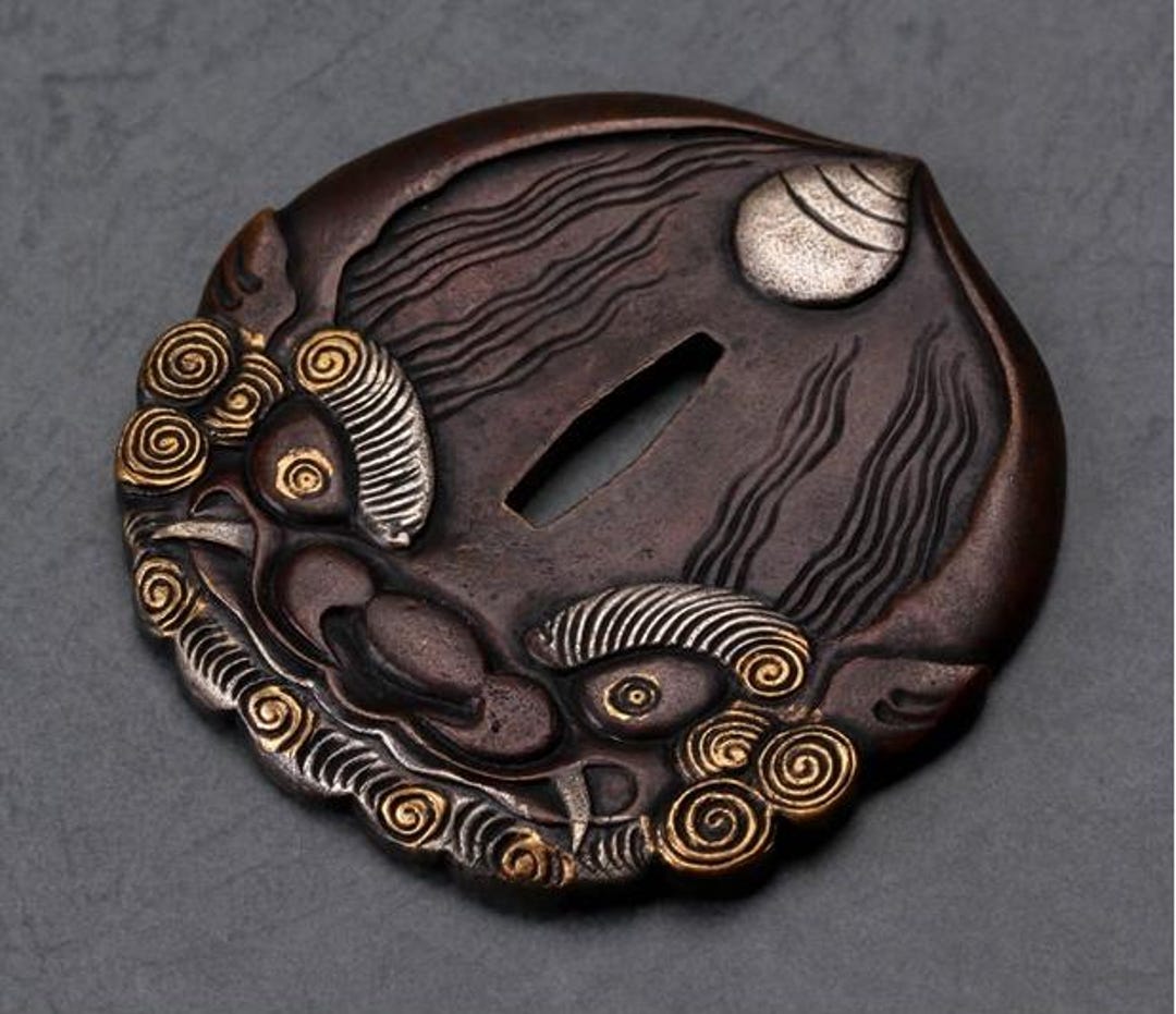 Japanese Antiques, Tsuba, Japanese Sword, Sword Fittings, Kikyocho ...