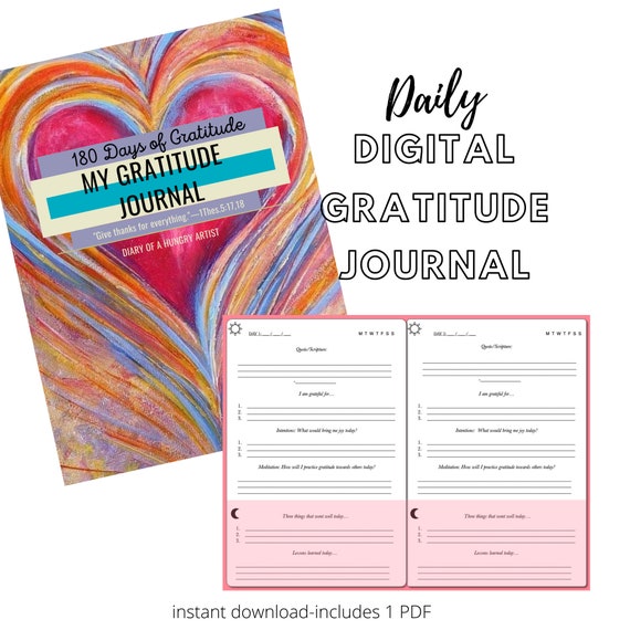 DAILY DIGITAL Gratitude Journal for Highly Sensitive Souls | Etsy