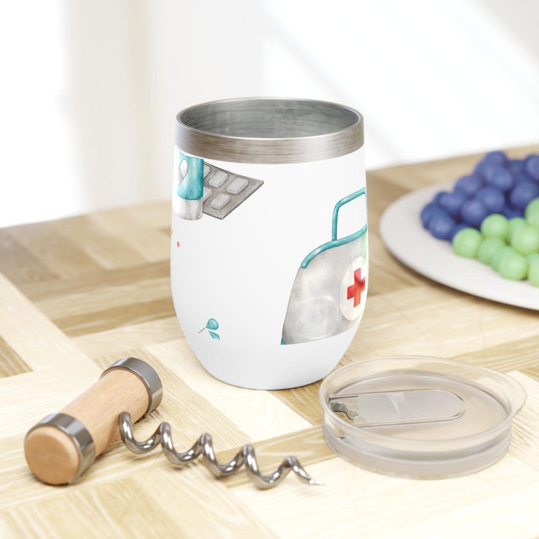 Medical Wine Tumbler, Nurse Gift, Healthcare Worker Party Essential ...
