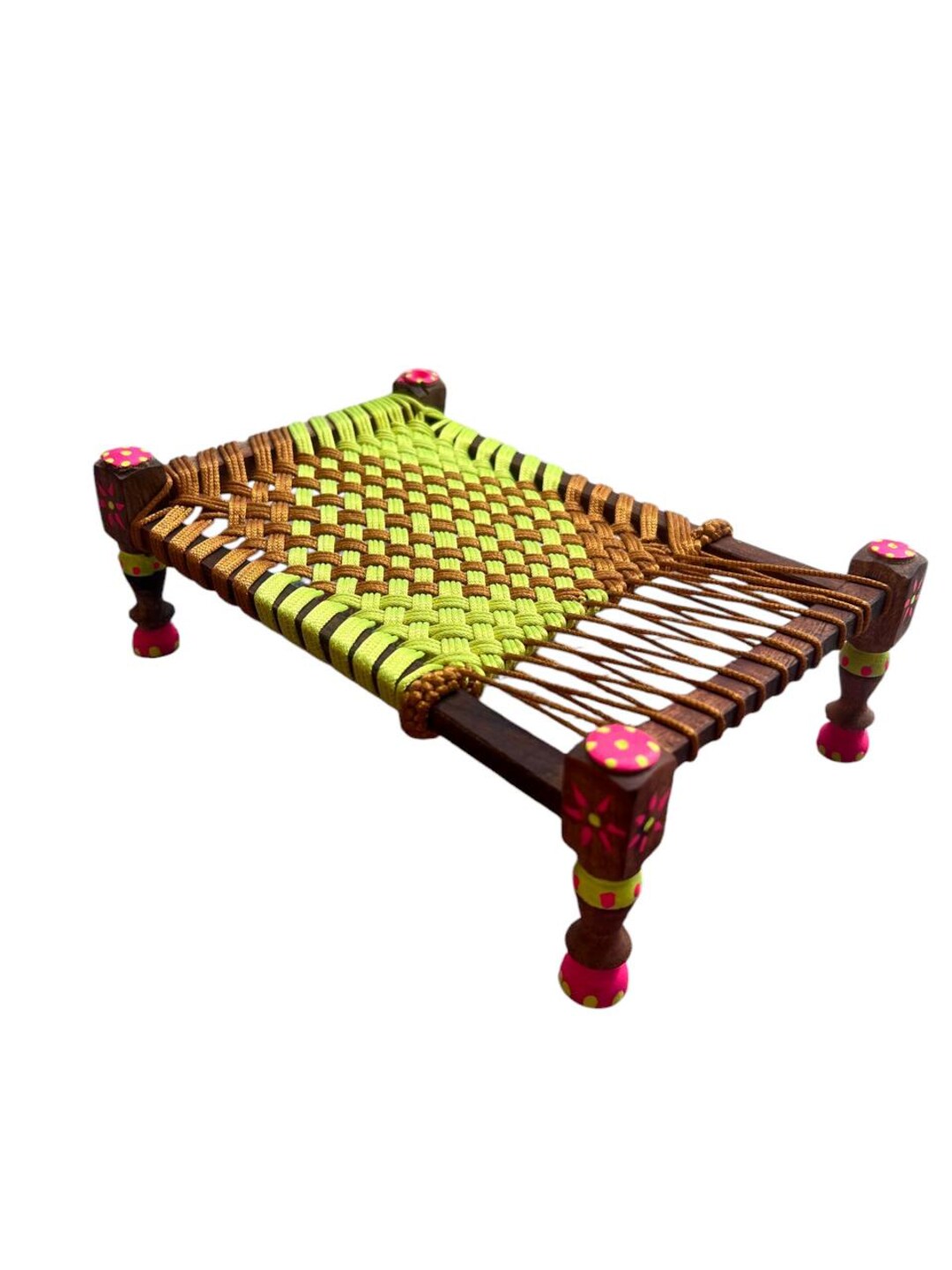 Miniature Handwoven Charpai / Manji, Handmade Mini Charpai, Wooden ...