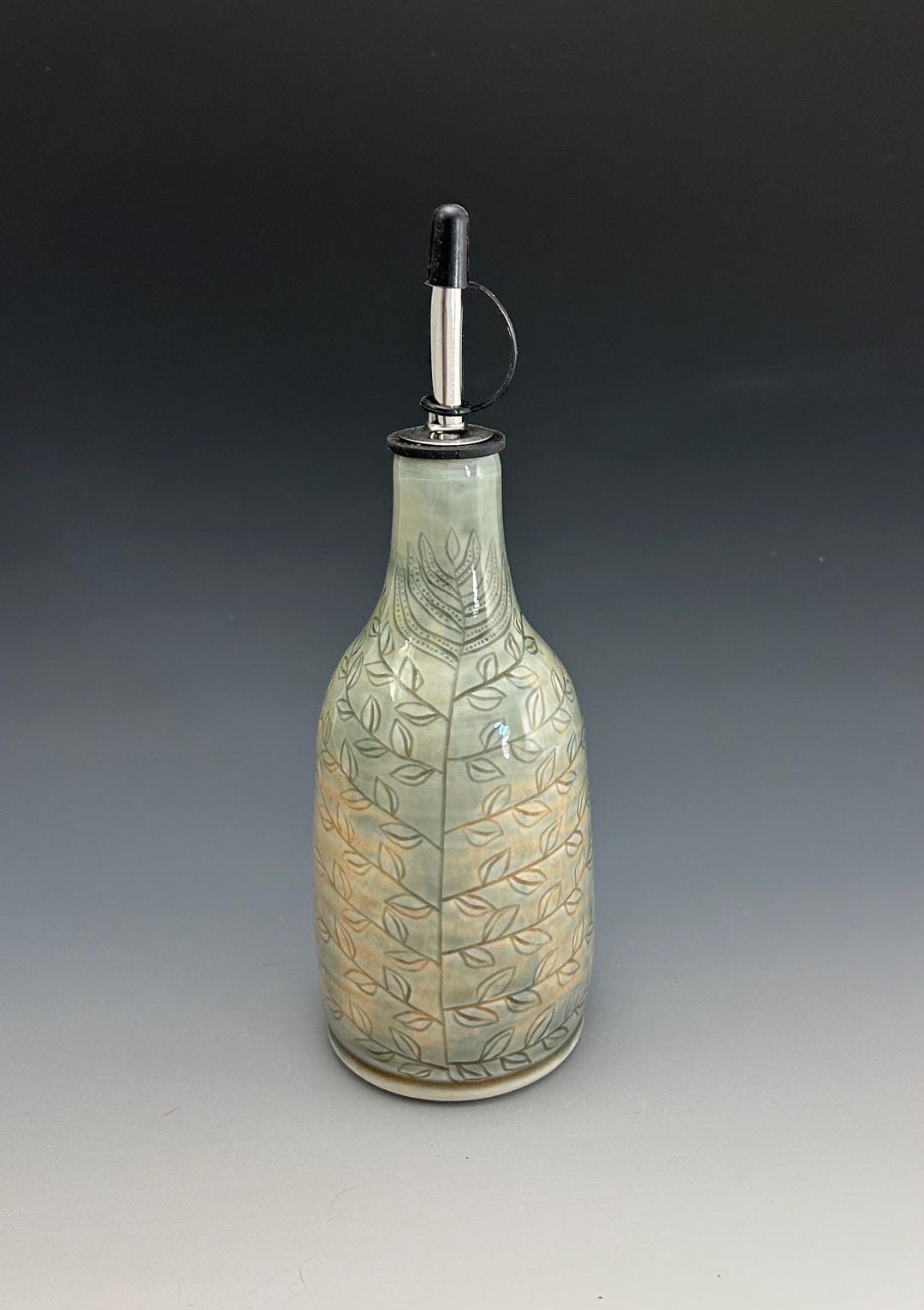 Oil Bottle Fern Oil Pourer Porcelain - Etsy