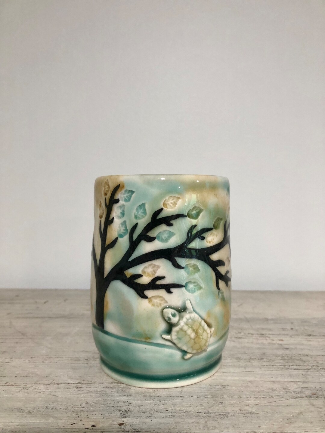 Cup Turtle Tree Porcelain - Etsy