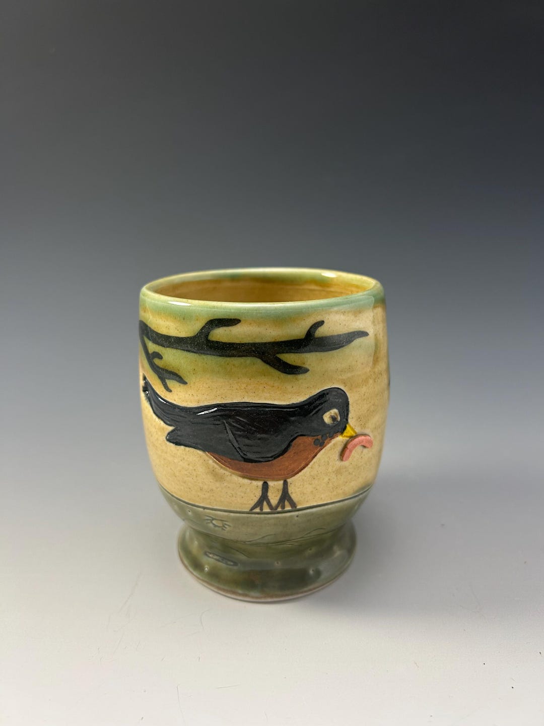 Short Goblet - Robin - Tree - Porcelain - Etsy